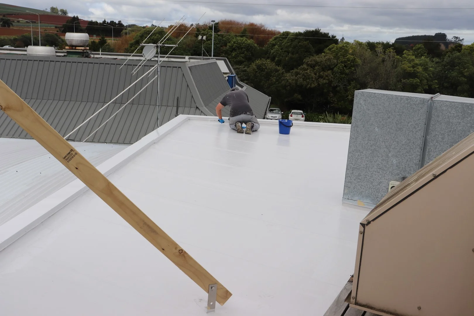 Flat Roofs — Seamless Coatings