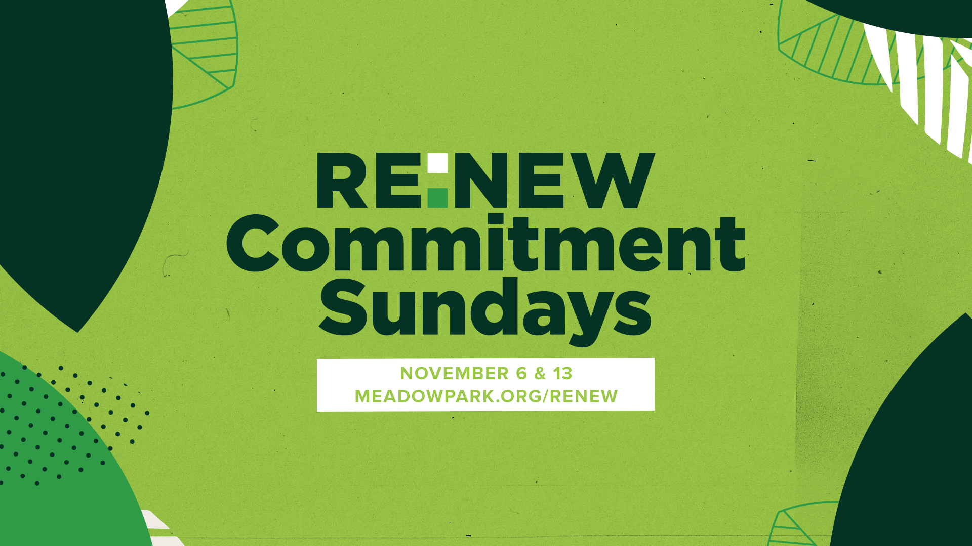 Events Calendar — Meadow Park Church