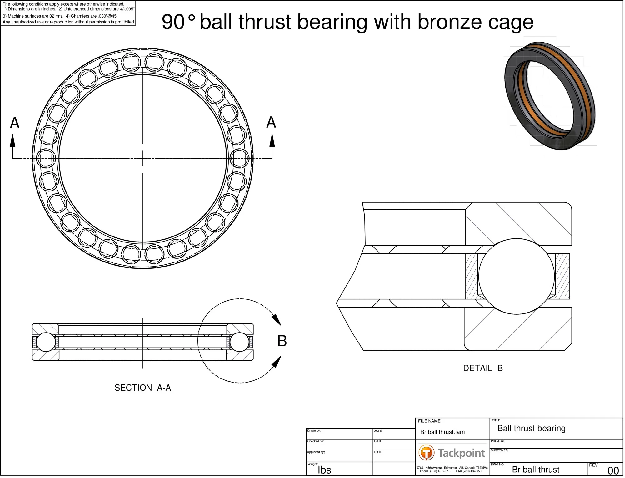 Caged Thrust Bearing Gallery — Tackpoint