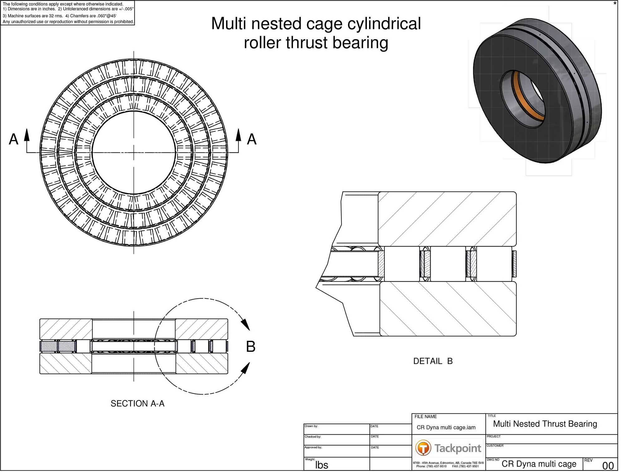 Caged Thrust Bearing Gallery — Tackpoint