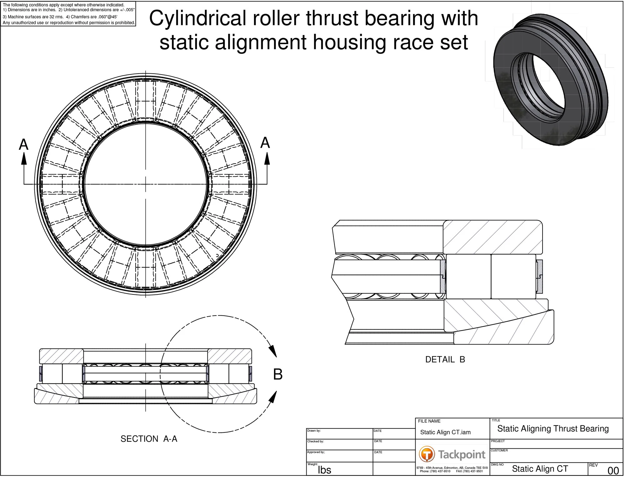 Caged Thrust Bearing Gallery — Tackpoint