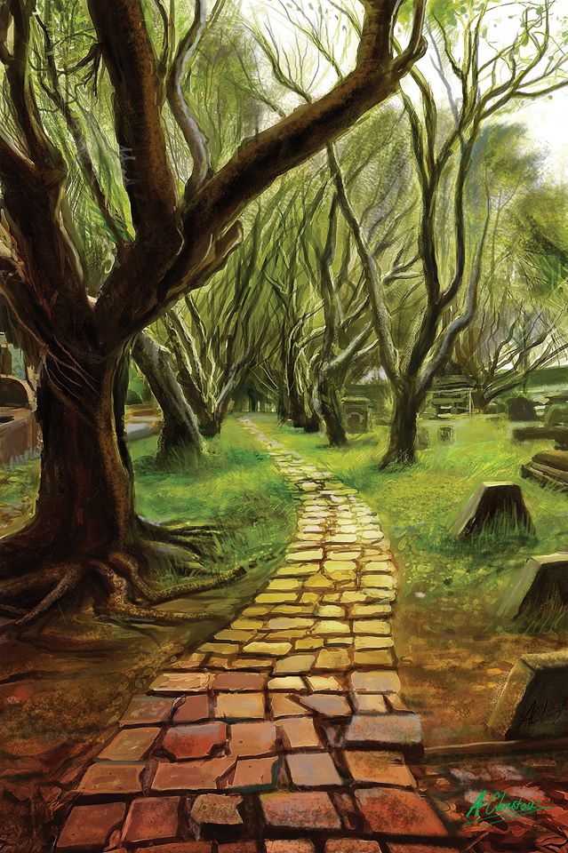 Forest Path - Landscape Art Print — Anthony Christou Illustration