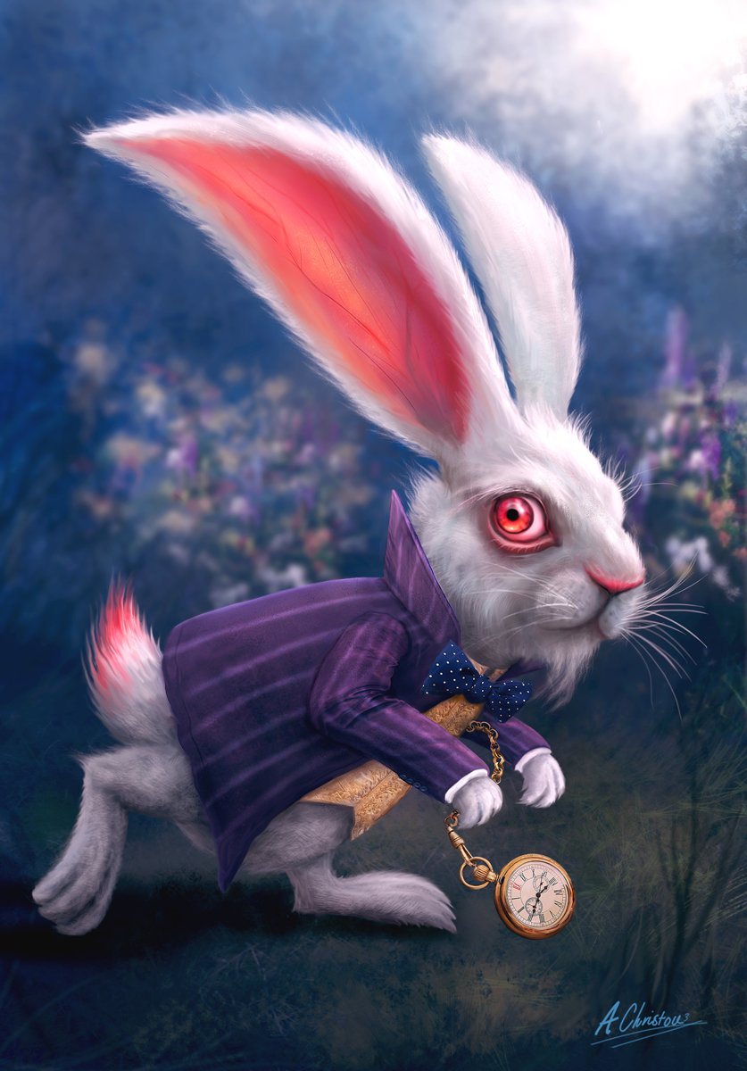 White Rabbit - Fantasy Art Print — Anthony Christou Illustration