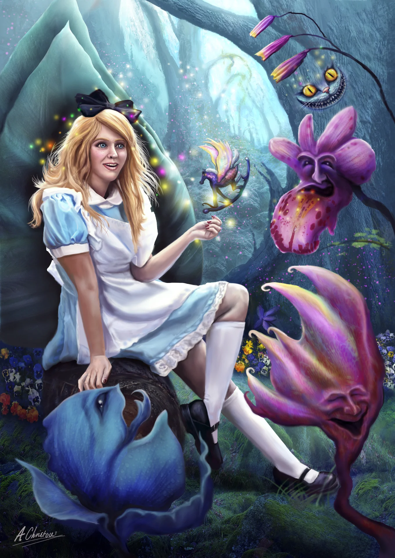 Alice in Wonderland - Fantasy Art Print — Anthony Christou Illustration