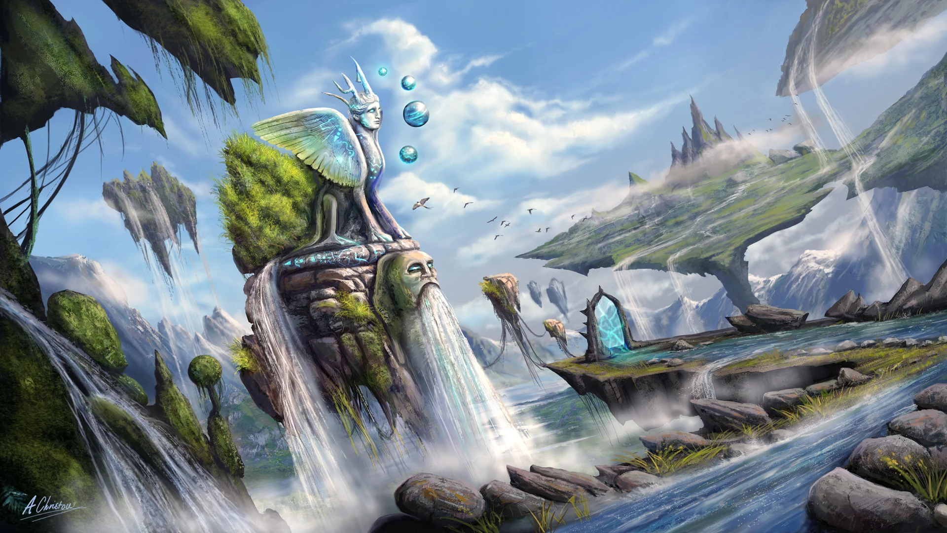 Dreamscape Islands - Fantasy Art Print — Anthony Christou Illustration