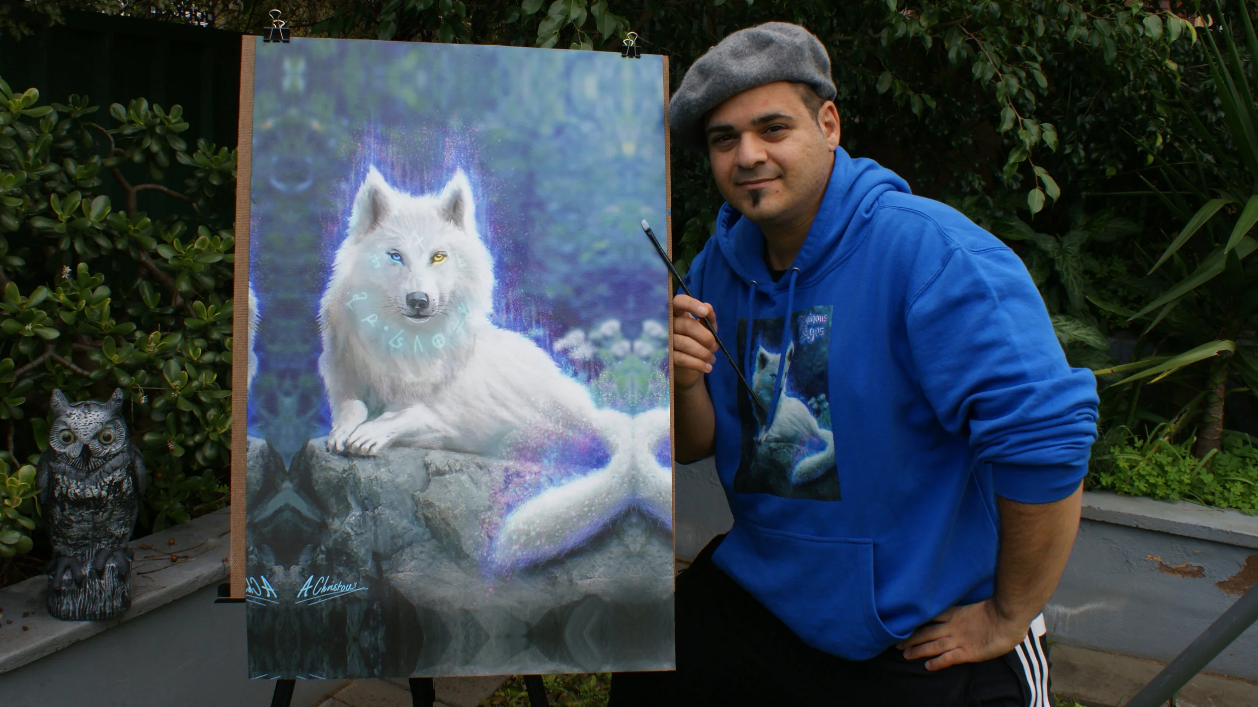 Sitting Wolf - Fantasy Art Print — Anthony Christou Illustration