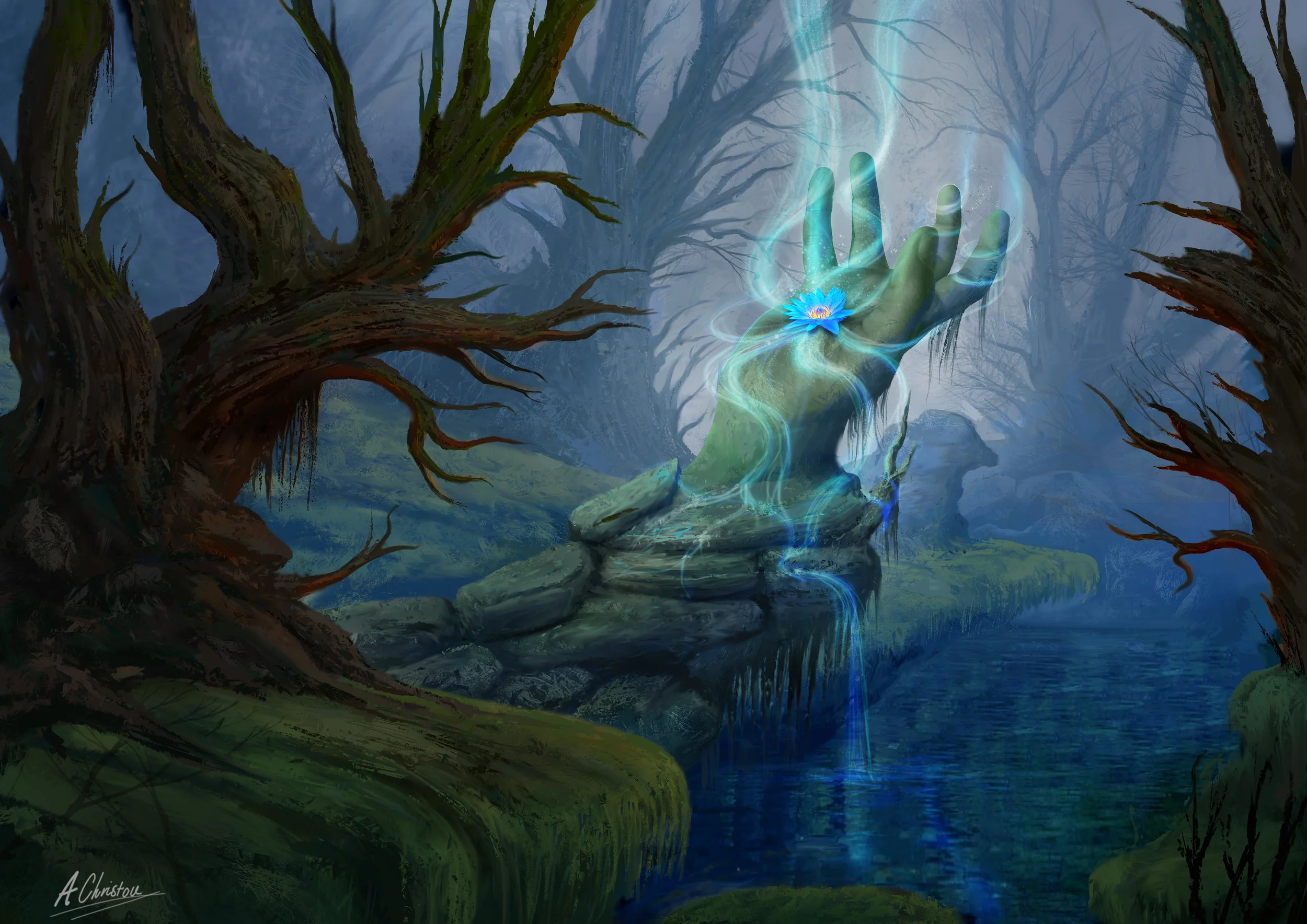 Magic Swamp - Fantasy Art Print — Anthony Christou Illustration