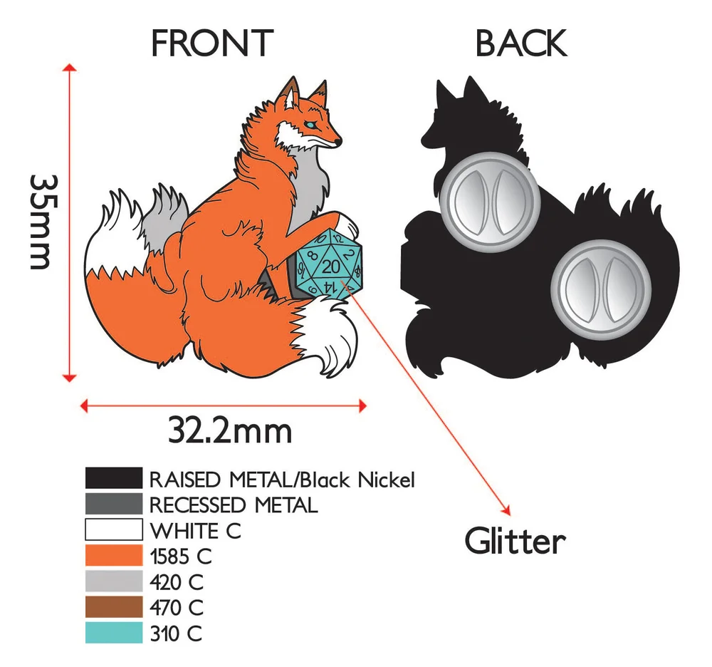 White Three Tailed Fox