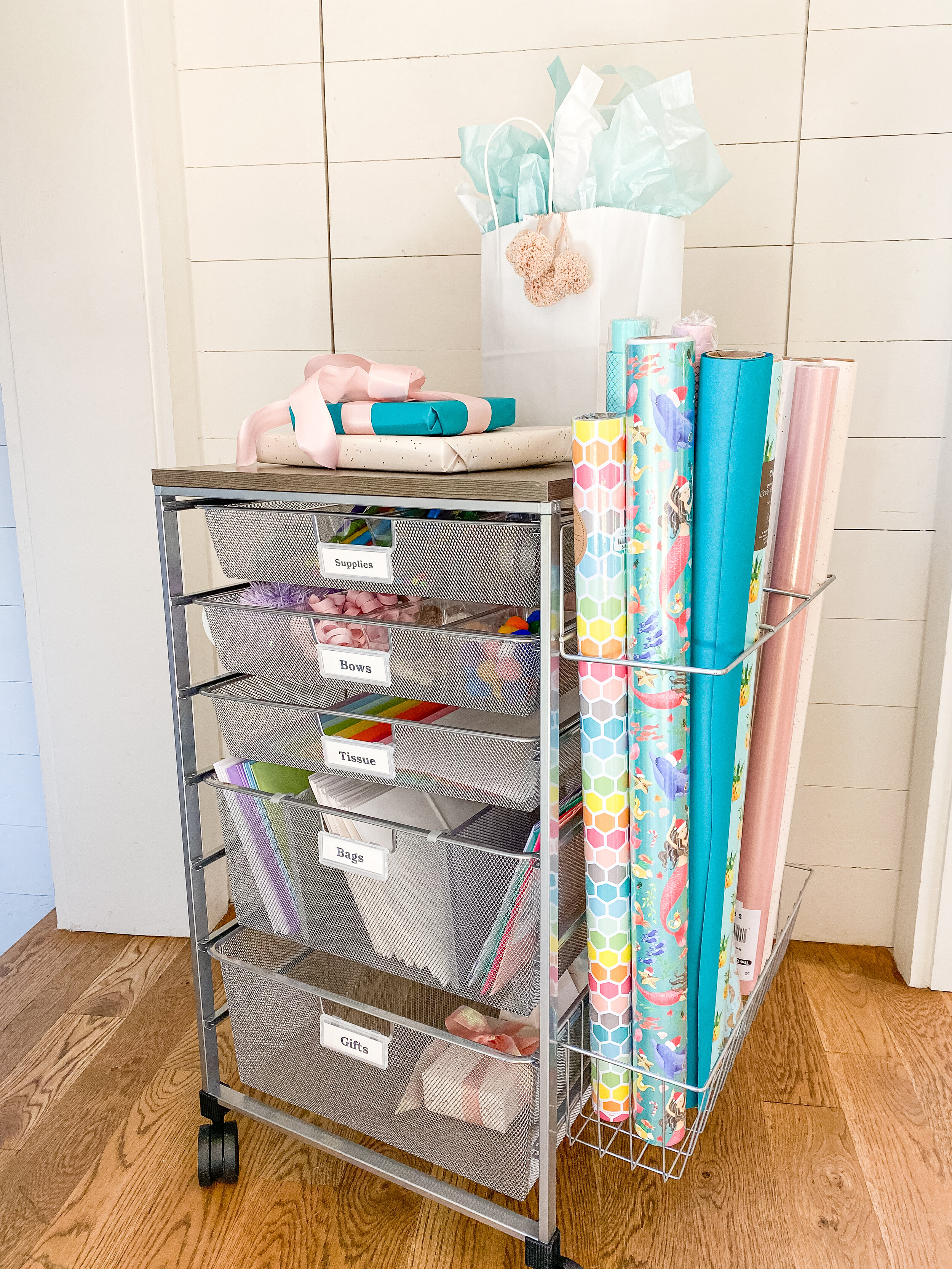 Gift Wrap Cart Organizer