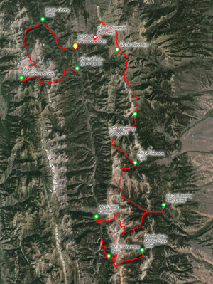 Wyoming Range 100 — Course Map