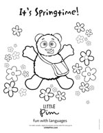 Celebrate Crayola Crayon Day with Little Pim's Springtime Coloring Page ...