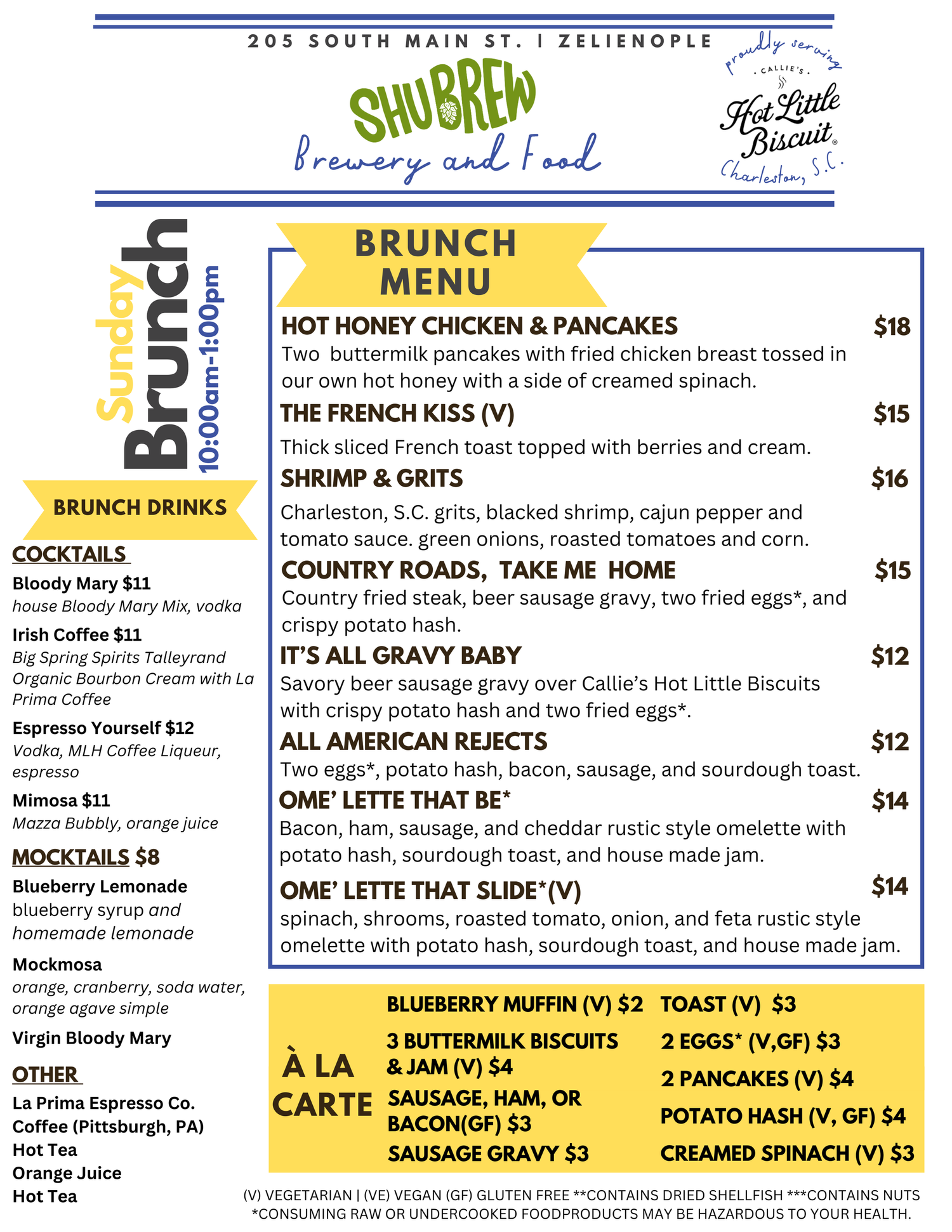 SUNDAY BRUNCH — ShuBrew Brewery and Food