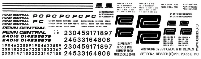 Decals — Penn Central Railroad Historical Society