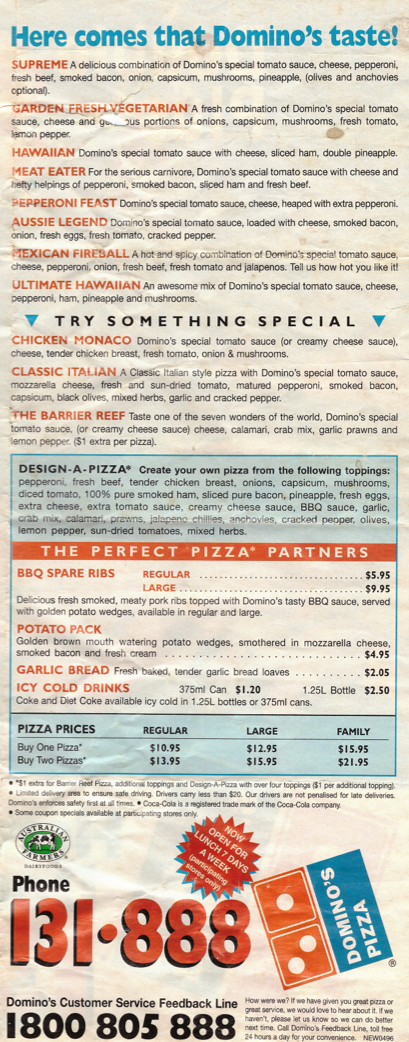 A slice of nostalgia: Domino’s through the decades — Domino's Newsroom