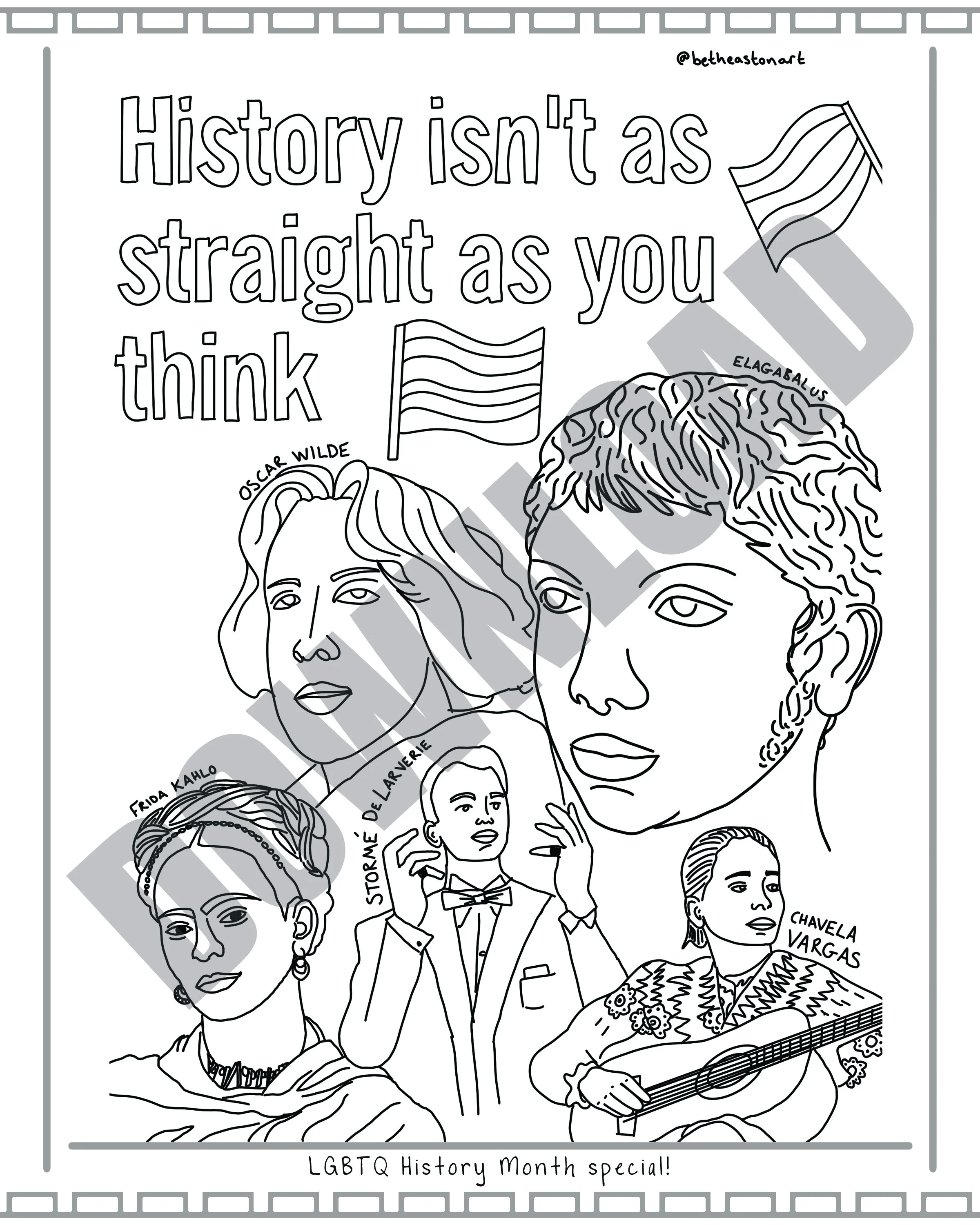 History is Gay Coloring Page: LGBTQ History Month Special — History is Gay