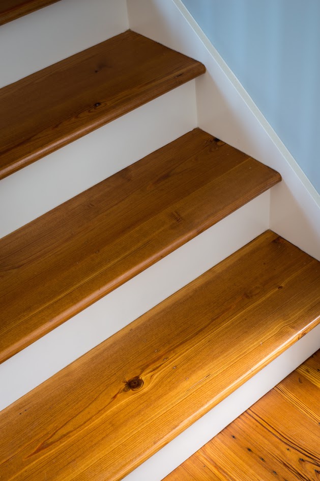 Custom Stair Treads - Water's Edge Woods | Custom Wood Shop