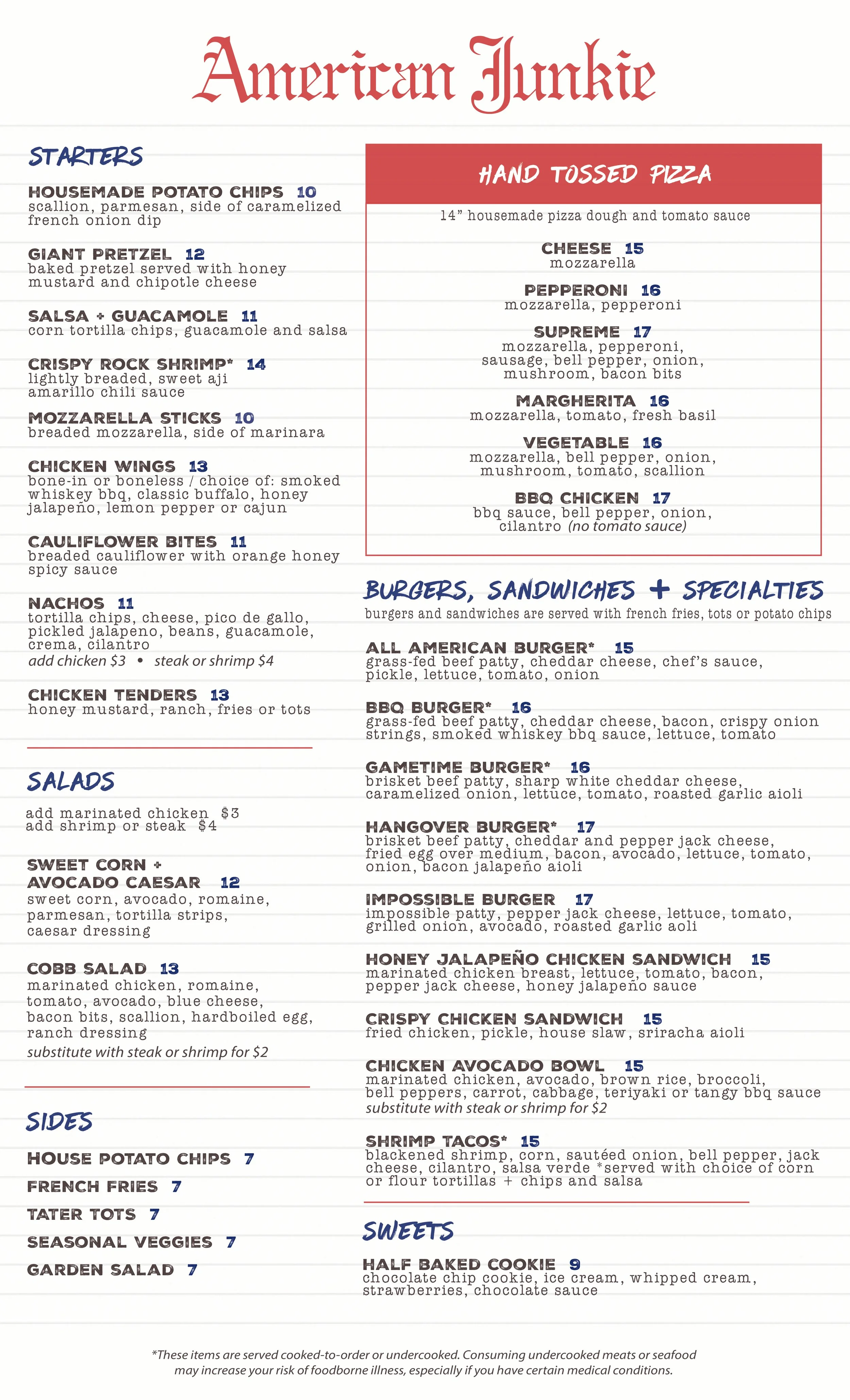 Menu — AJHB