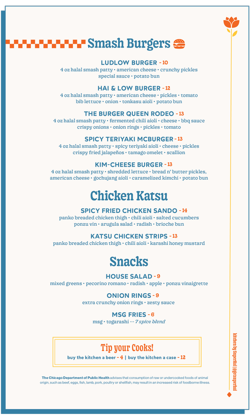 Food Menu — Ludlow Liquors