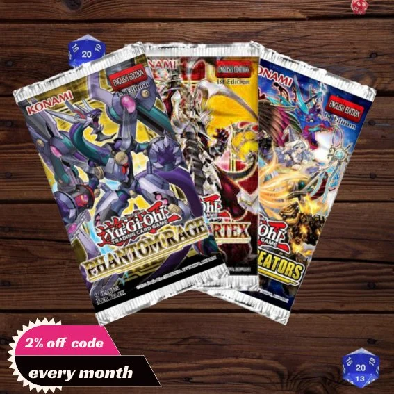 YU-GI-OH 3 BOOSTER PACK SLIFER RED SUBSCRIPTION 12 MONTH PLAN INCLUDES FREE UK SHIPPING — Okami ...