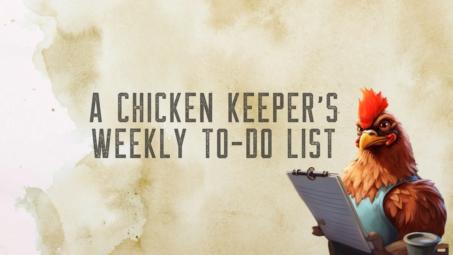 The Hen's Agenda: A Chicken Keeper's Weekly To-Do List — Harvest ...