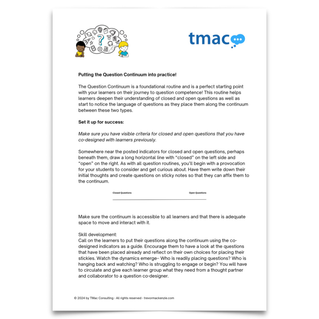 Question Routines — Trevor MacKenzie