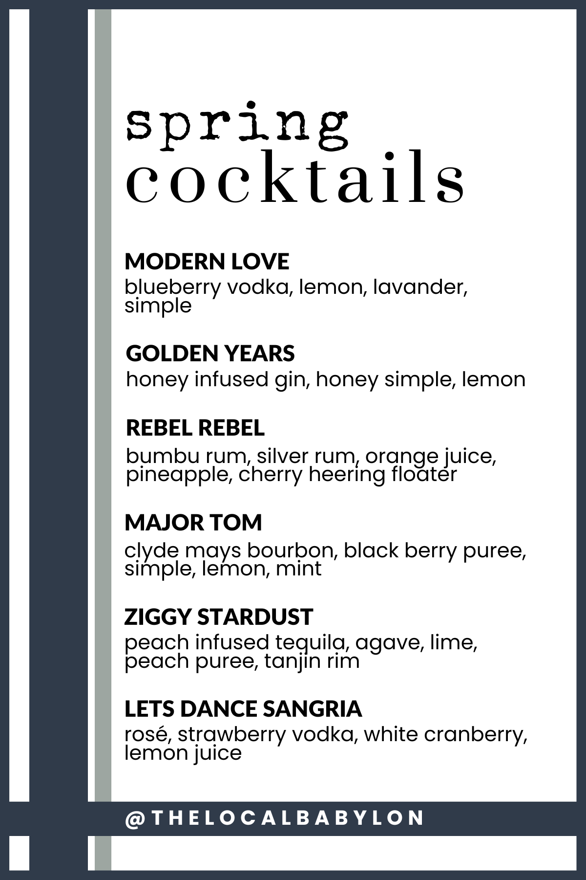 Cocktails - The Local | Babylon Village, NY