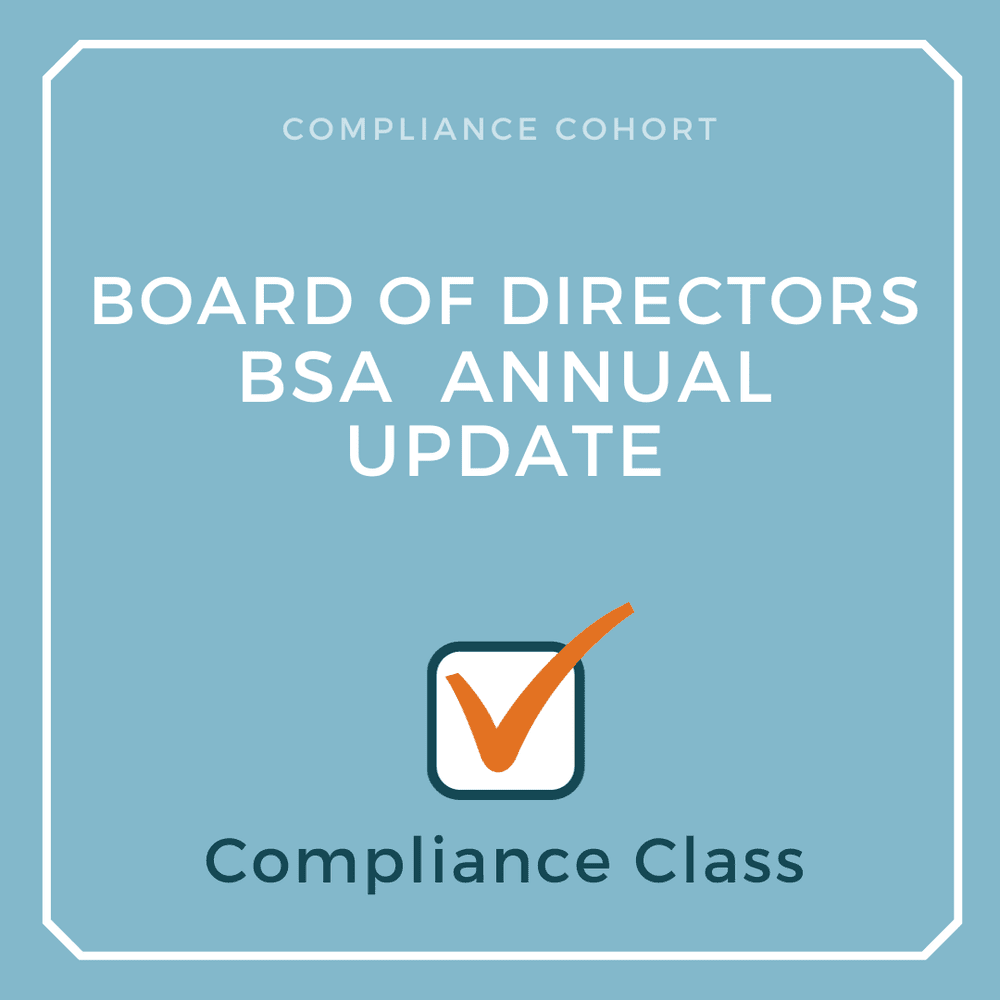 bsa training — Compliance Cohort