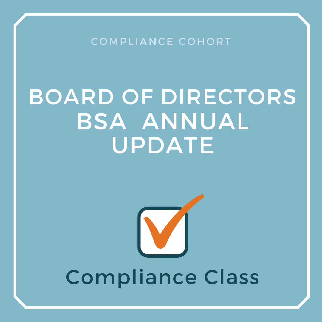 bsa training — Compliance Cohort