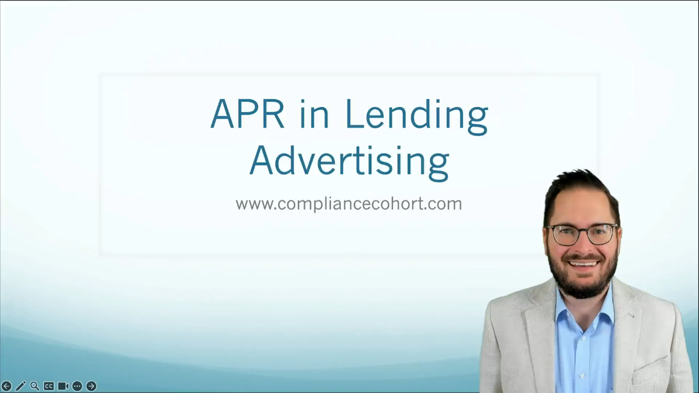 VIDEO: APR in Lending Advertisements — Compliance Cohort