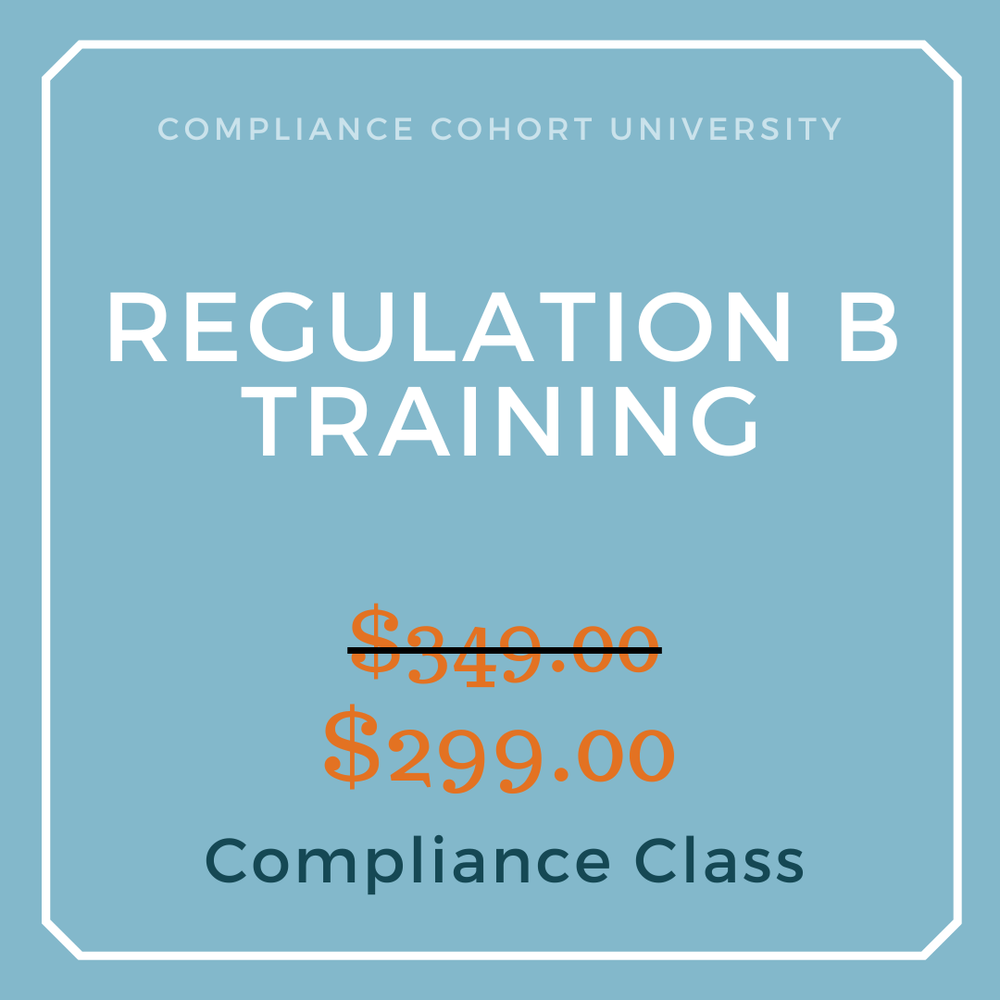 Regulation B Training — Compliance Cohort