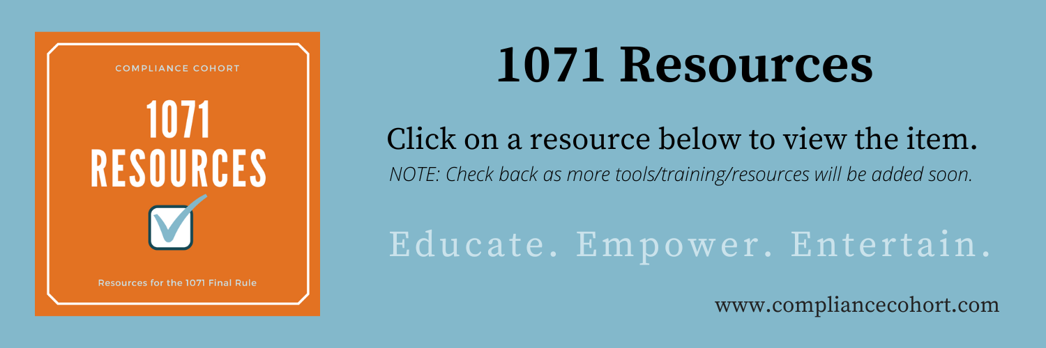 1071 Resources — Compliance Cohort