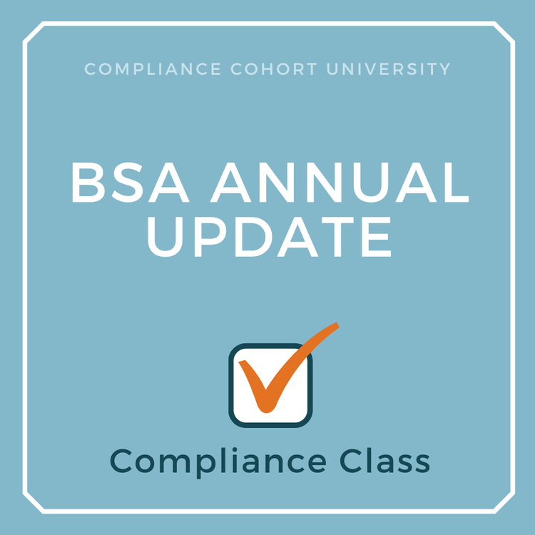 bsa training — Compliance Cohort