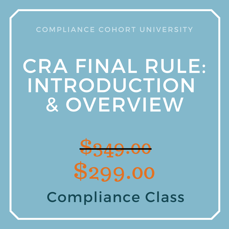 Cra Final Rule Intro And Overview — Compliance Cohort