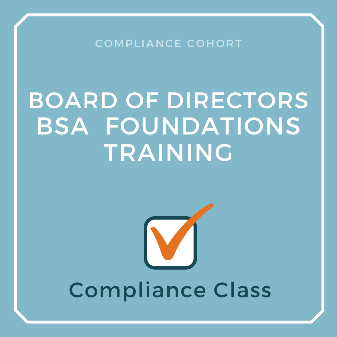 bsa training — Compliance Cohort