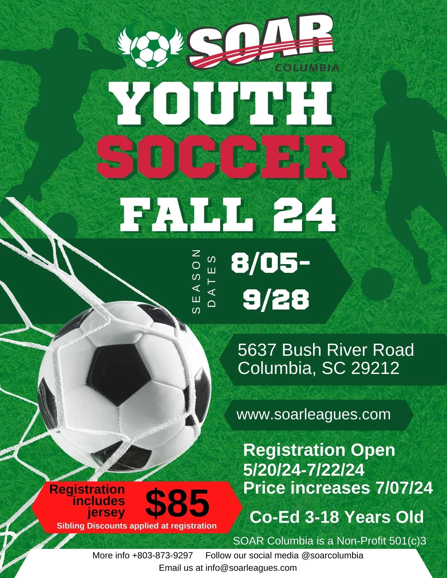 Youth Soccer — SOAR Columbia - Recreational League — SOAR Columbia