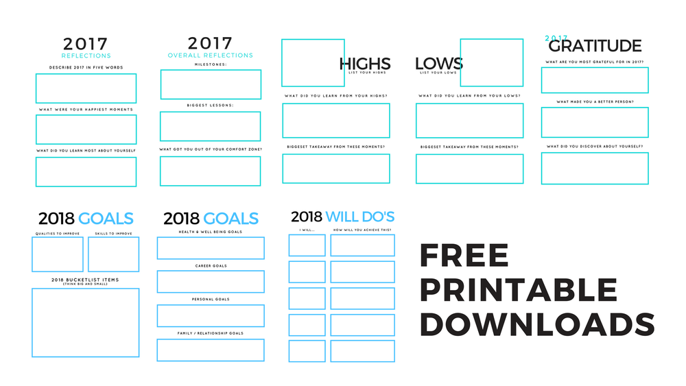 FREE Printable Downloads - 2018 Goal Setting! — the second muse