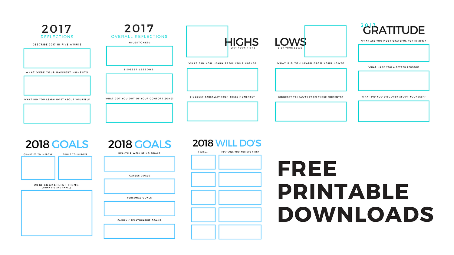 FREE Printable Downloads - 2018 Goal Setting! — the second muse