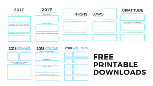 FREE Printable Downloads - 2018 Goal Setting! — the second muse