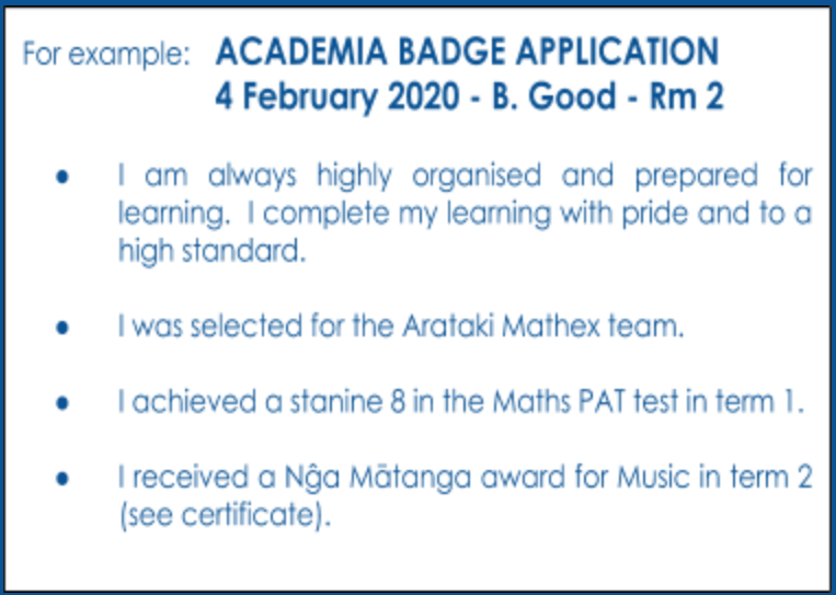 Blue Badge — Palmerston North Intermediate Normal School