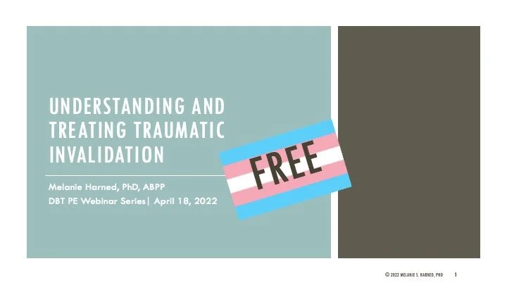 Treating Traumatic Invalidation among Transgender and Gender Diverse ...