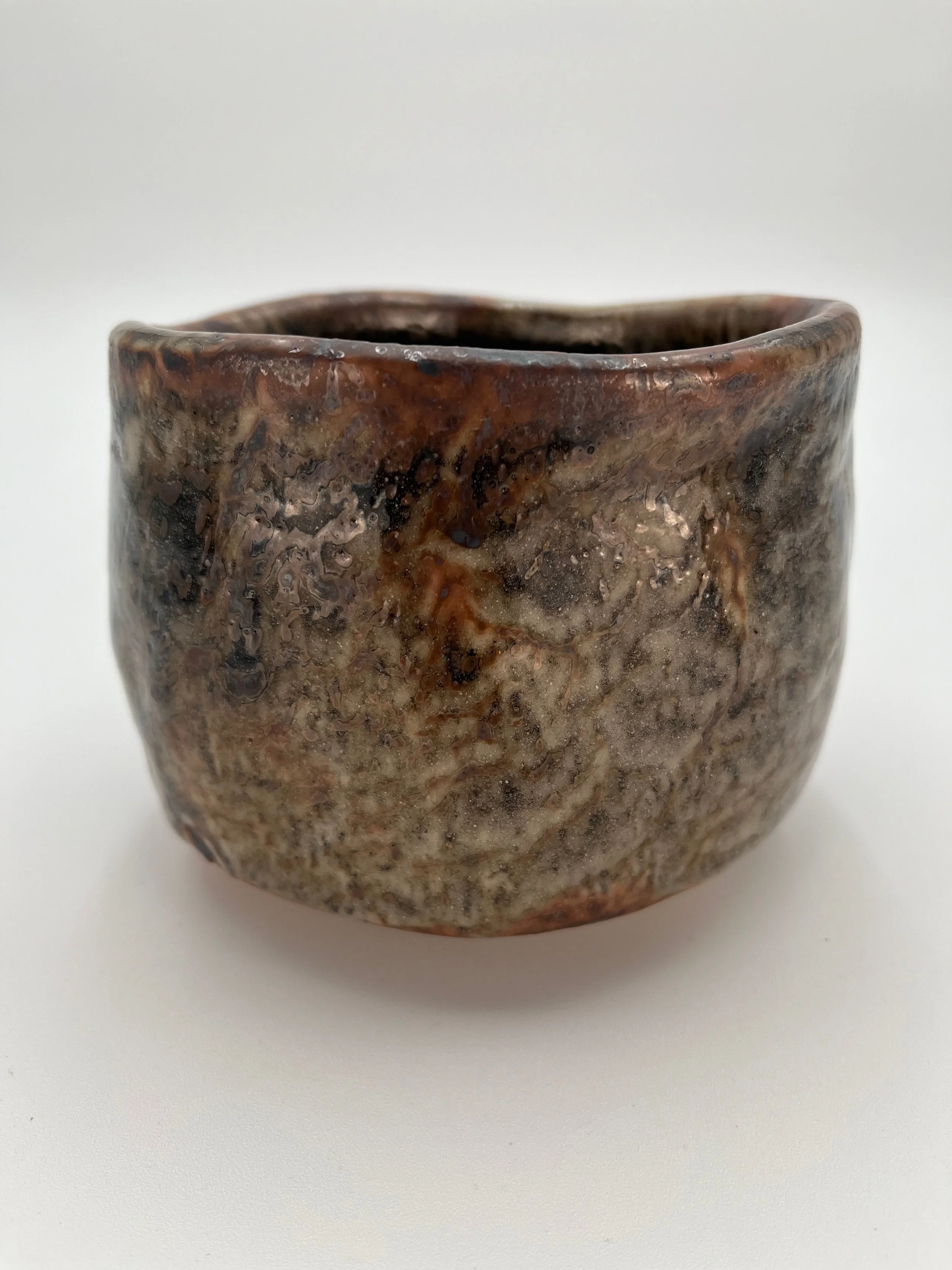 Beautiful Nezumi Shino Chawan by Tamaoki Yasuo (b 1941), Gifu Prefectural Important Intangible ...