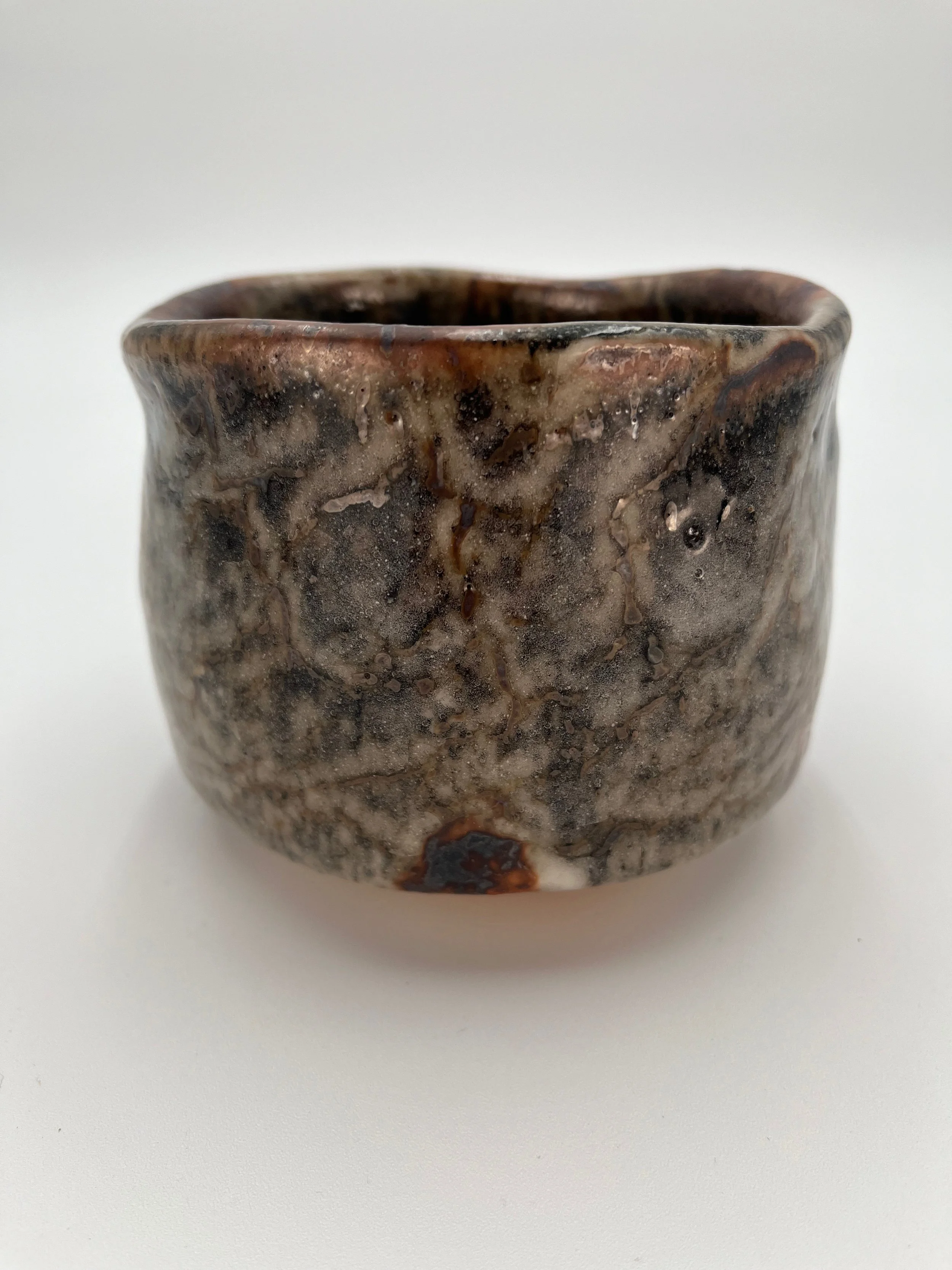 Beautiful Nezumi Shino Chawan by Tamaoki Yasuo (b 1941), Gifu Prefectural Important Intangible ...