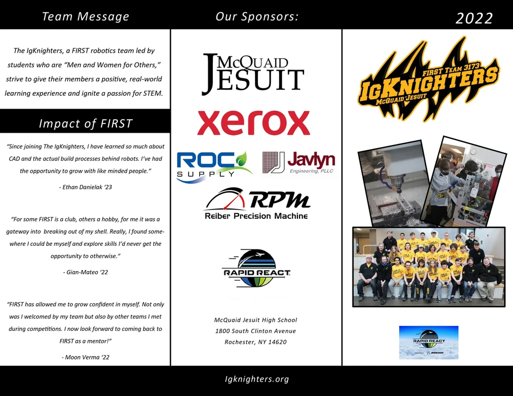 Brochures 2022 — IgKnighters Robotics