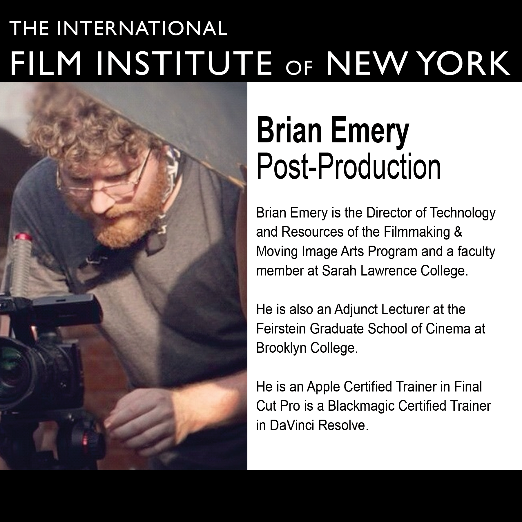 Program Instructors — The International Film Institute of New York