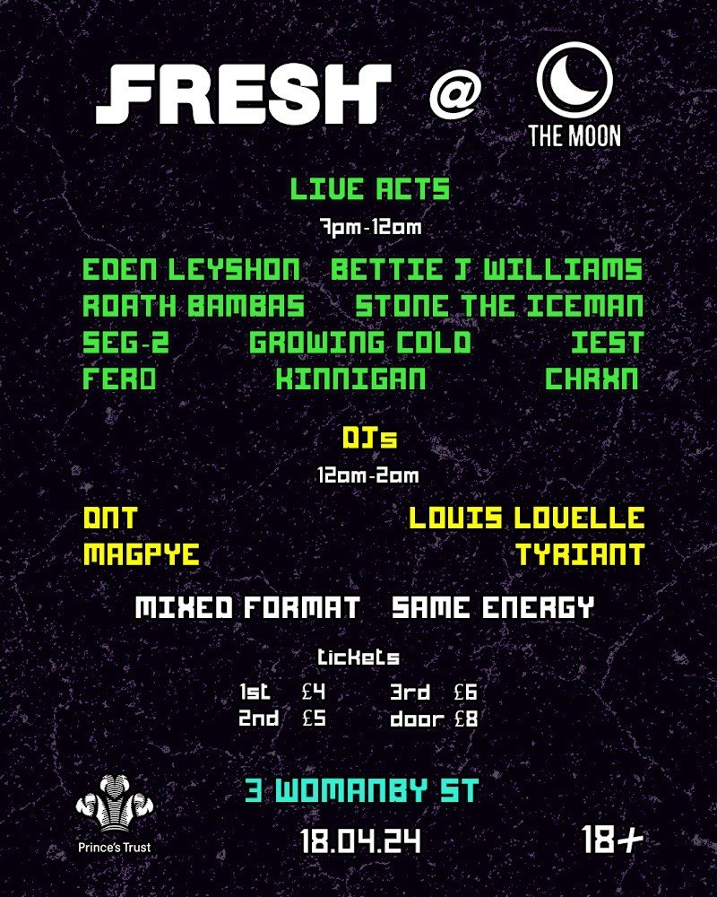 Live music gigs, concerts, festivals, clubnights — The Moon, Cardiff