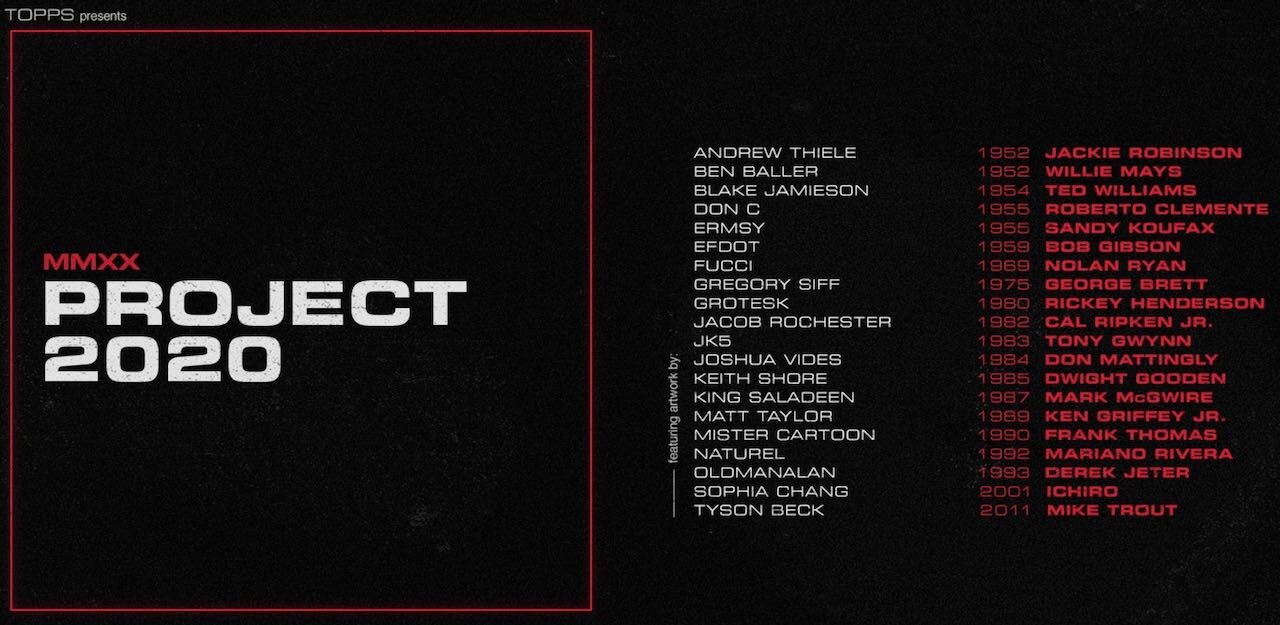 Topps Project 2020 Checklist, Print Runs, and Stats! — WaxPackHero