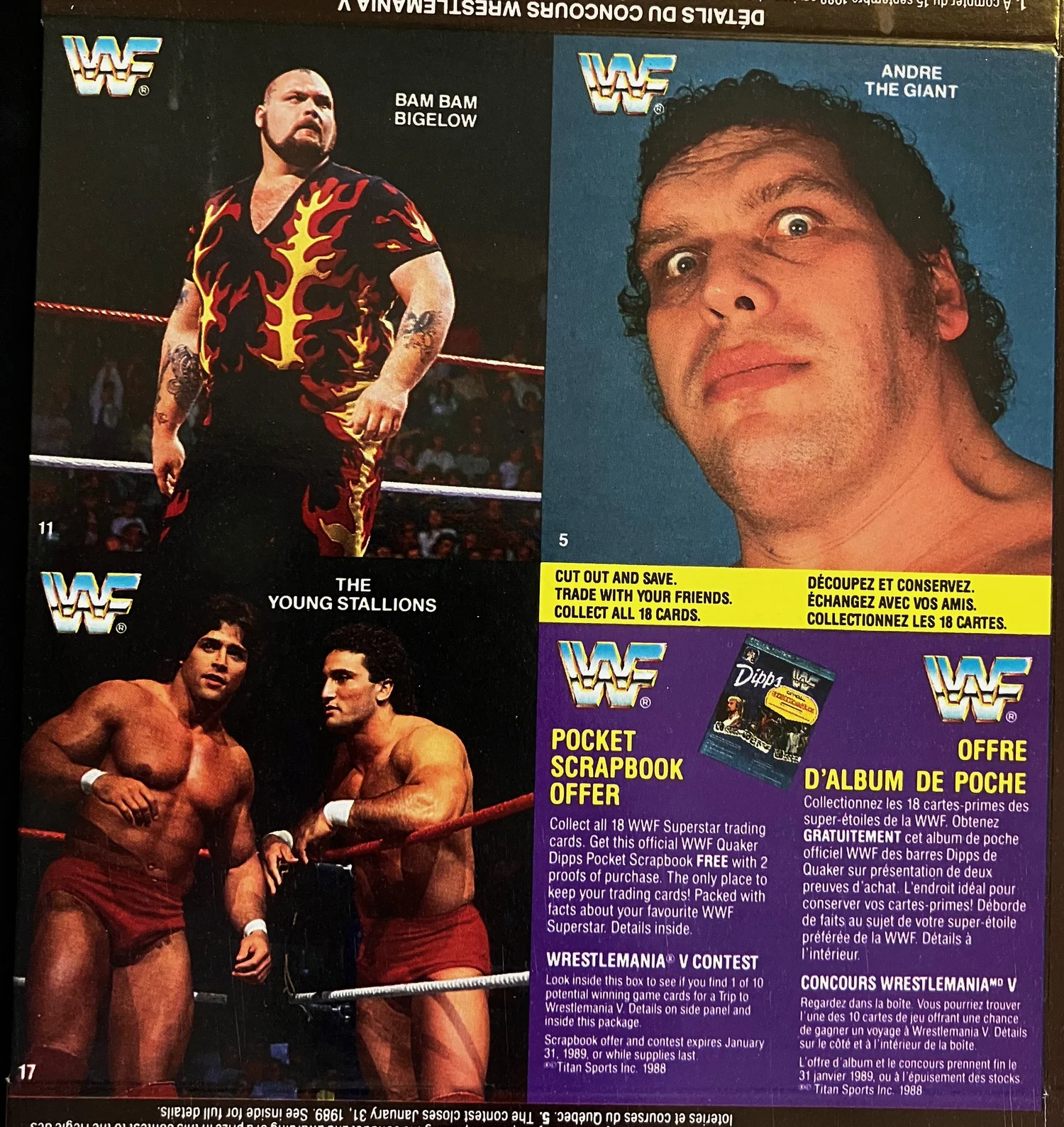 1988 Quaker Dipps WWF Wrestling — WaxPackHero