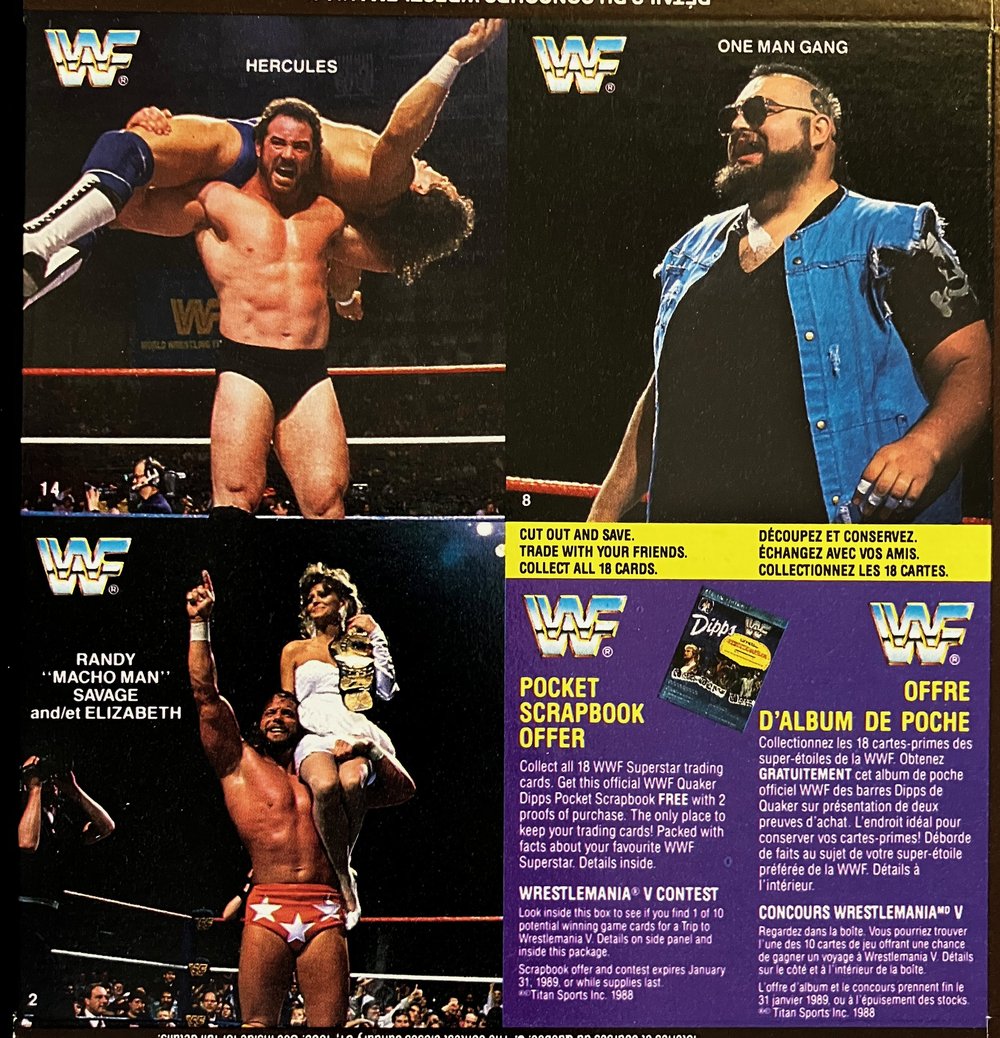 1988 Quaker Dipps WWF Wrestling — WaxPackHero