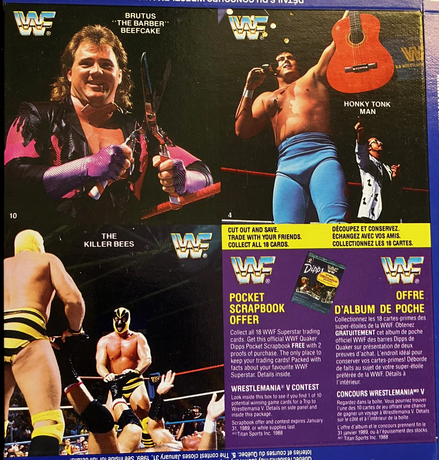 1988 Quaker Dipps WWF Wrestling — WaxPackHero