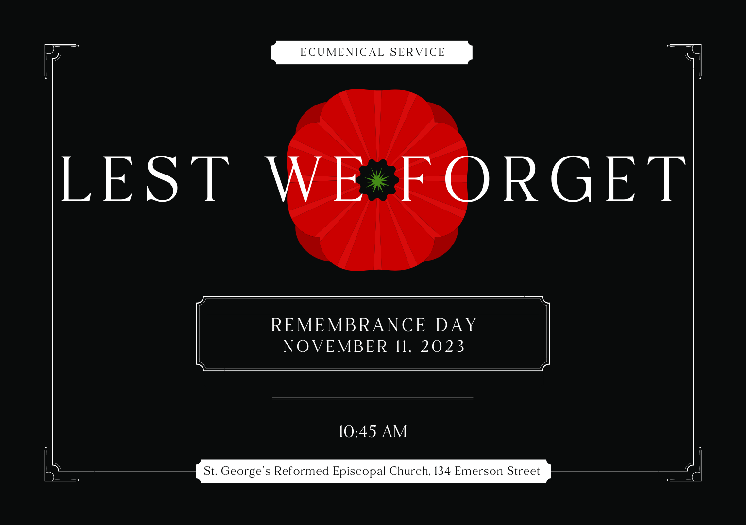 Honoring Our Heroes: Remembrance Day Service — Canadian Martyrs
